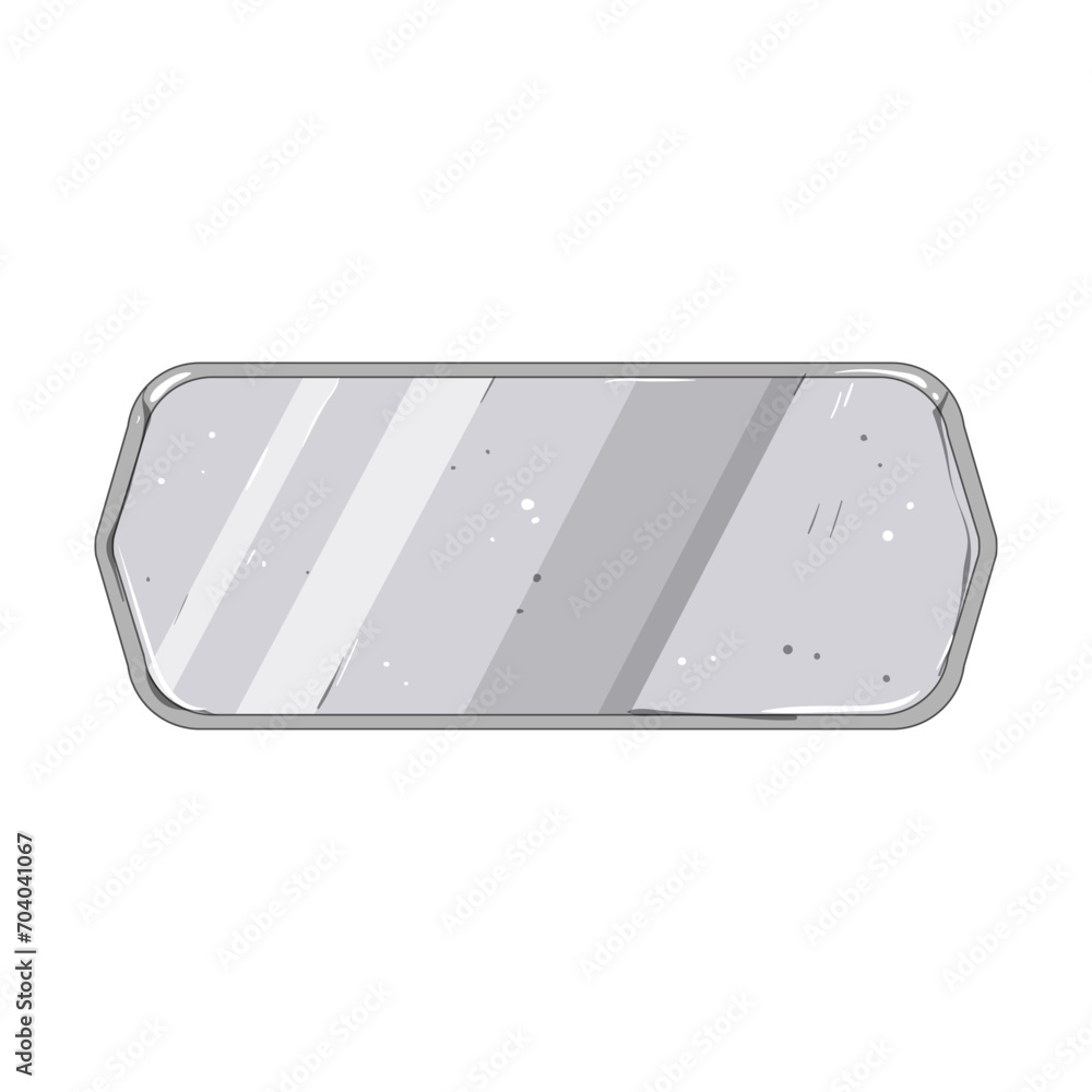 gold metal game button cartoon. interface fantasy, border golden, stone ...