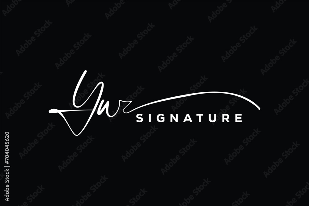 YW initials Handwriting signature logo. YW Hand drawn Calligraphy ...