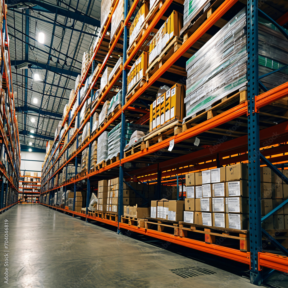 Main types of pallet racks front-loaded deep push-ba in the warehouse ...