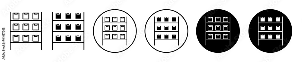 Storage Rack icon. Product package store house symbol. Cargo logistic ...