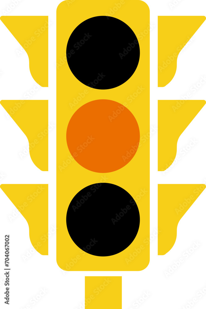 Traffic light interface icon in flat. isolated in transparent ...