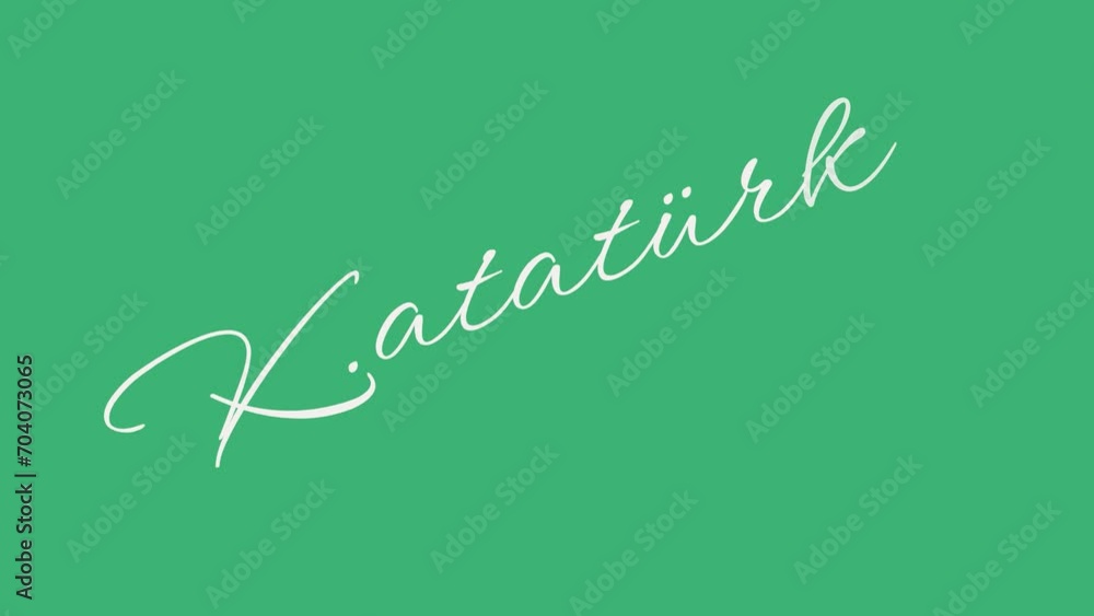 Signature of the founder of the Turkish Republic, Turkey, Mustafa Kemal ...