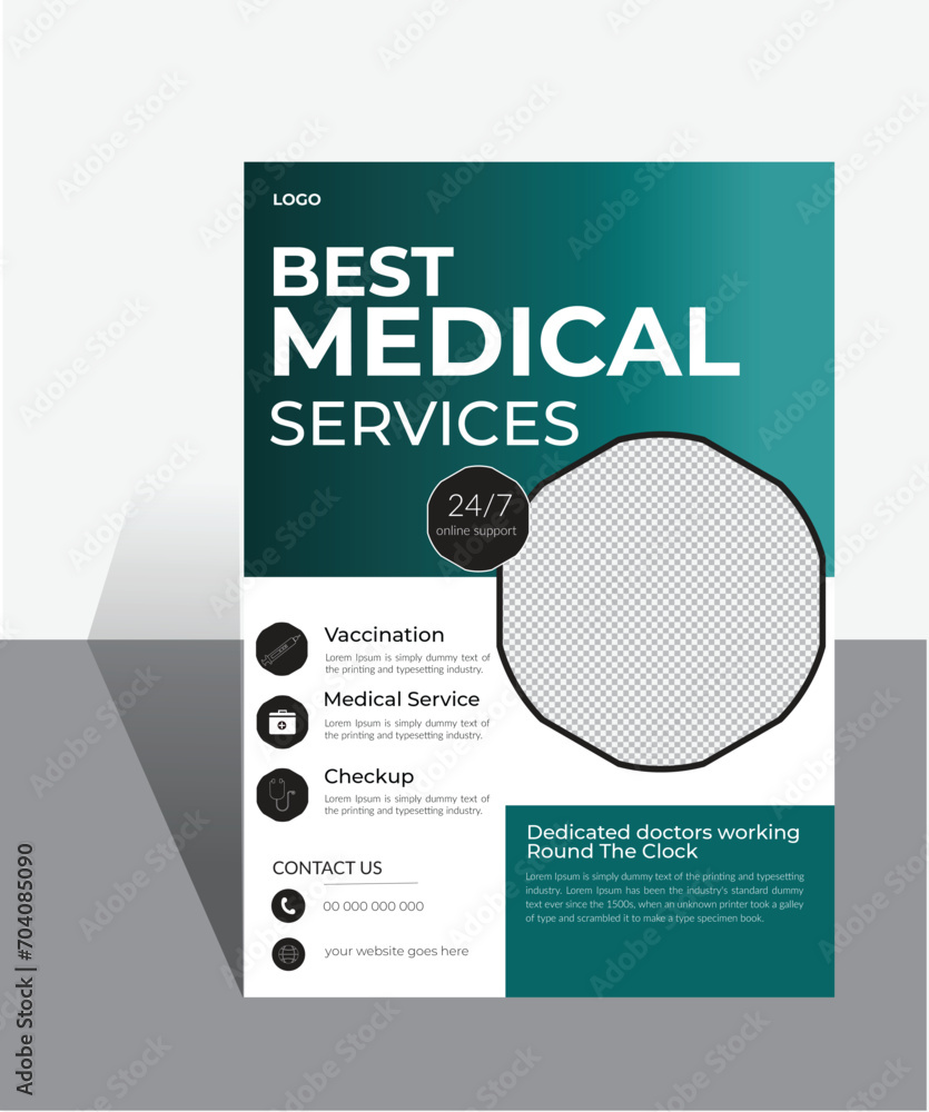 advert, advertisement, business, care, clinic, clinic flyer, company ...