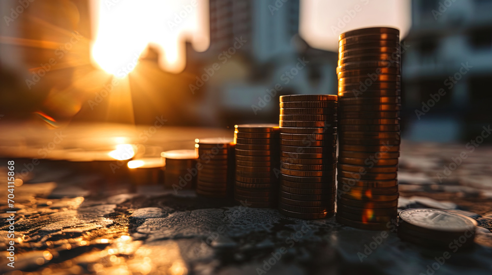 Economic take off the image of a column schedule rising up reflects ...