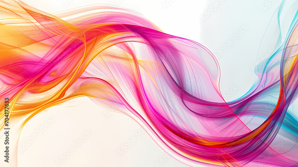 Abstract art with dynamic swirling lines in an energy wave pattern and ...