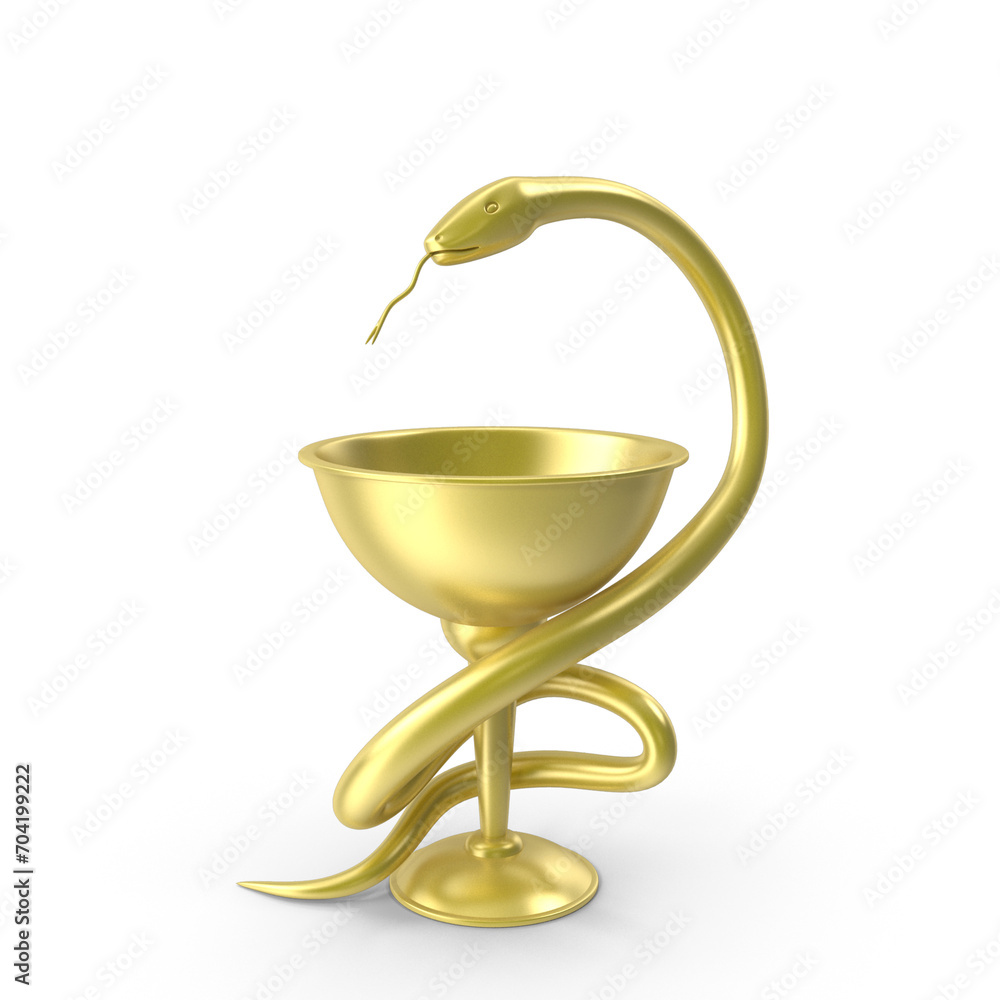 Realistic Caduceus Medical Symbol 3D Model - High-Resolution PNG for ...