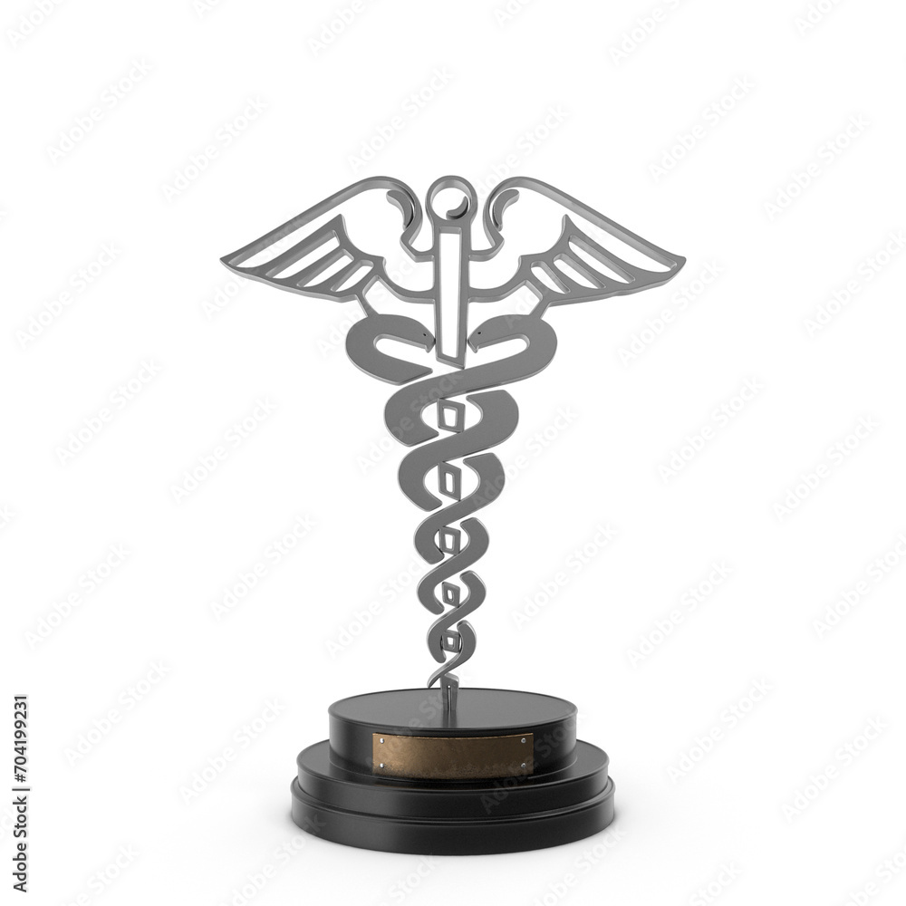 Realistic Caduceus Medical Symbol 3D Model - High-Resolution PNG for ...