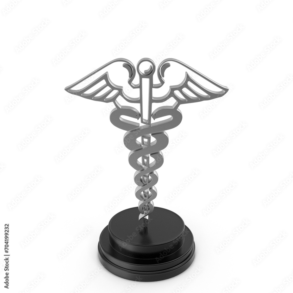 Realistic Caduceus Medical Symbol 3D Model - High-Resolution PNG for ...