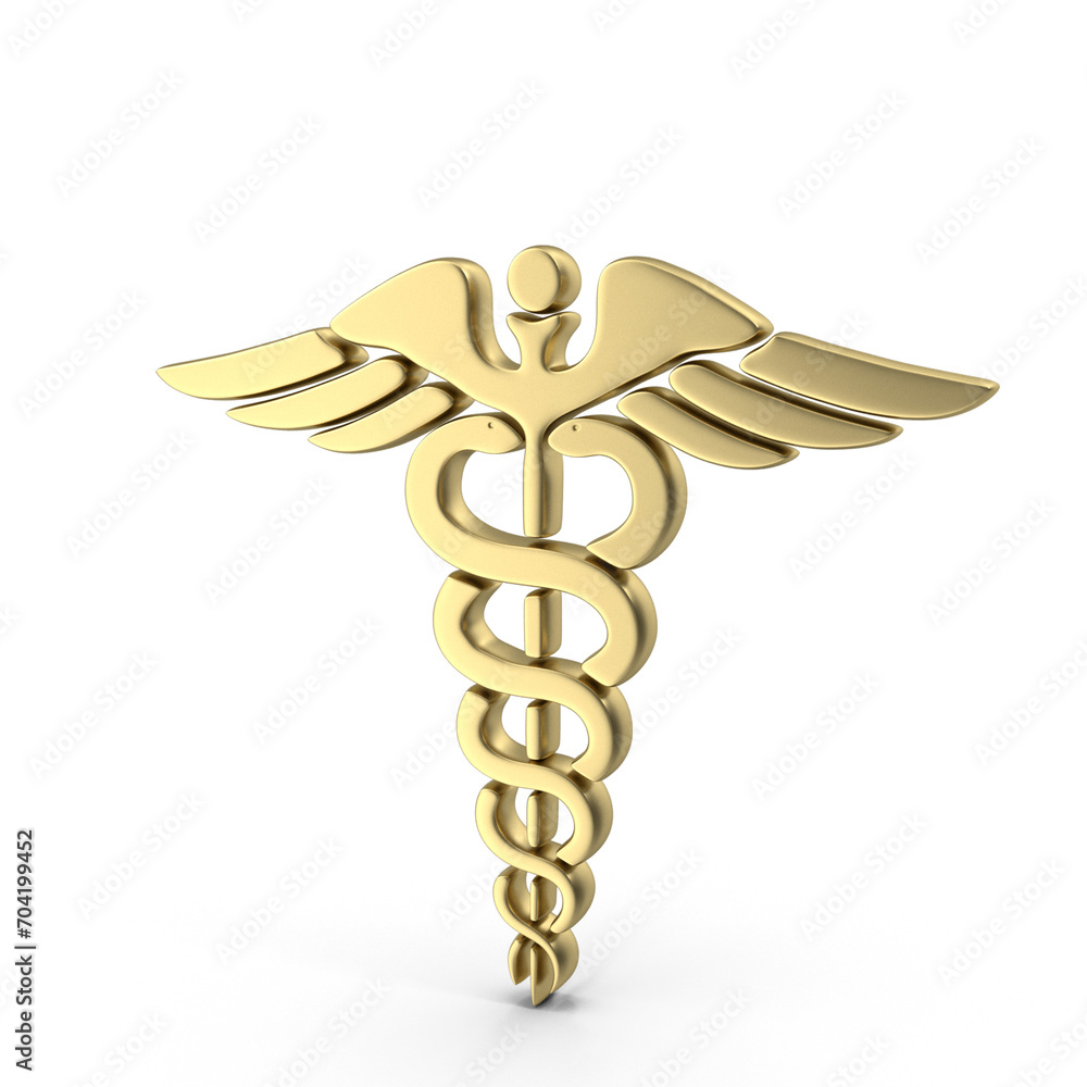 Realistic Caduceus Medical Symbol 3D Model - High-Resolution PNG for ...