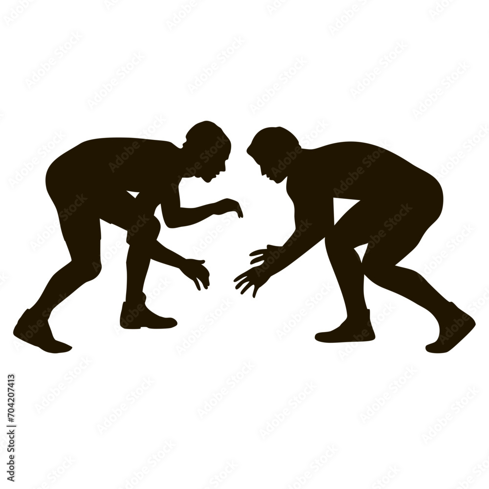 Vecteur Stock Wrestling Svg, Wrestler Svg, Wrestling Cut File ...