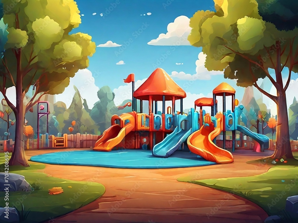 playground background, design for poster, banner, flyer. ai generative ...