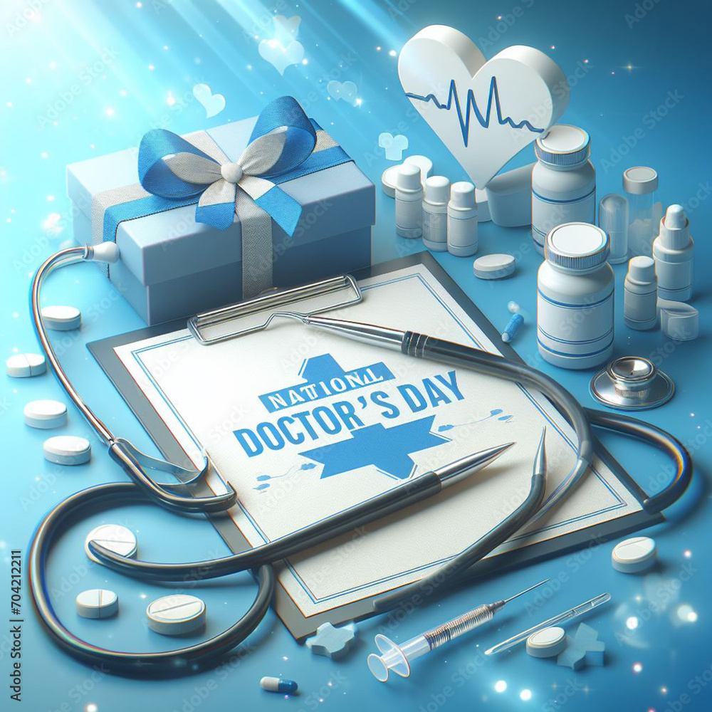 International doctors day theme logo Image 3d Photo celebrate doctors ...