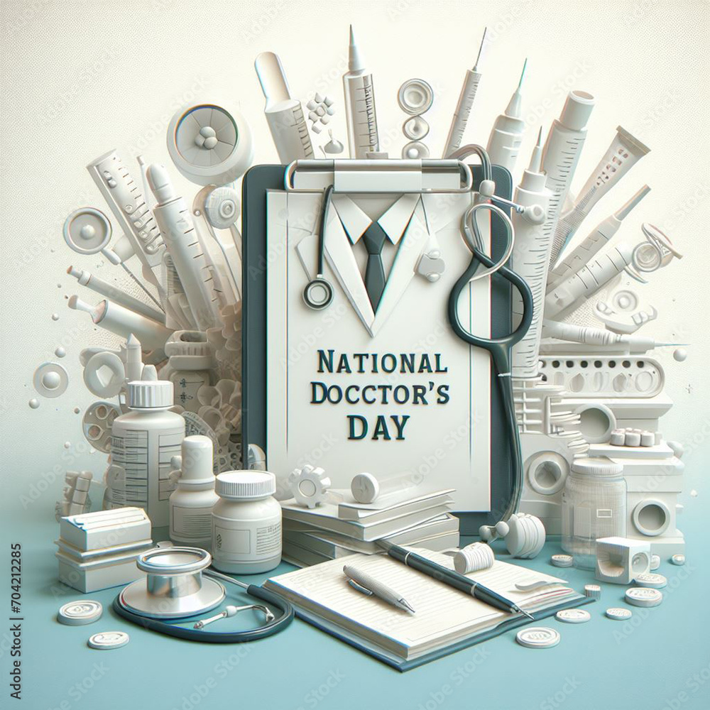 International doctors day theme logo Image 3d Photo celebrate doctors ...
