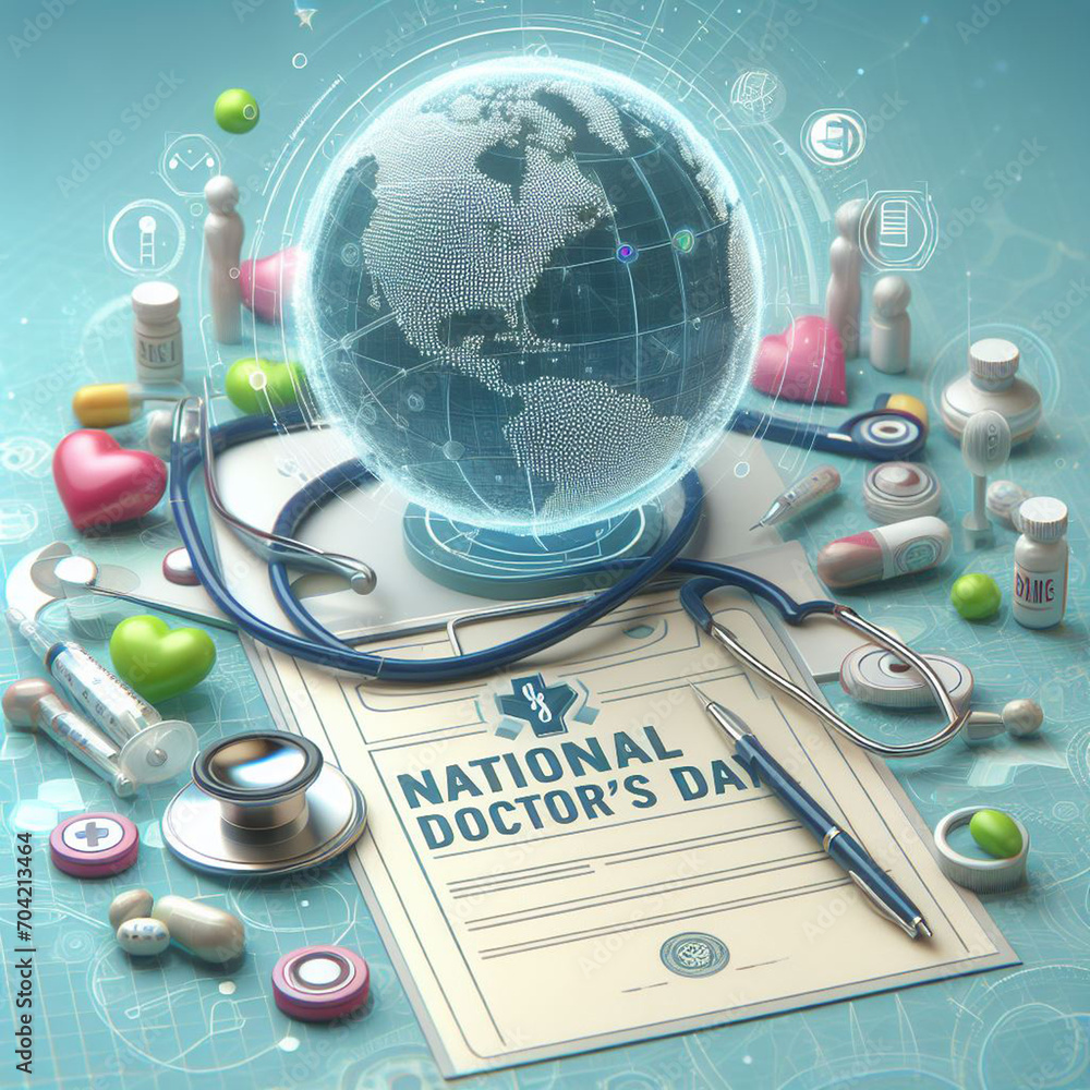 International doctors day theme logo Image 3d Photo celebrate doctors ...