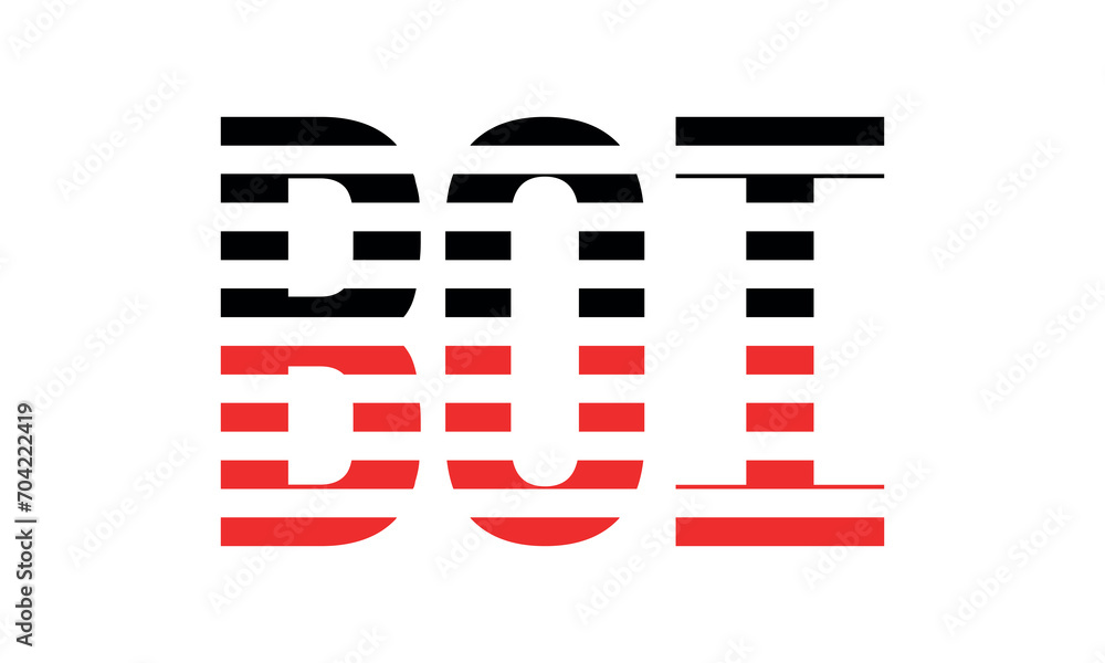 BOI three initial letter iconic line negative space minimal logo design ...