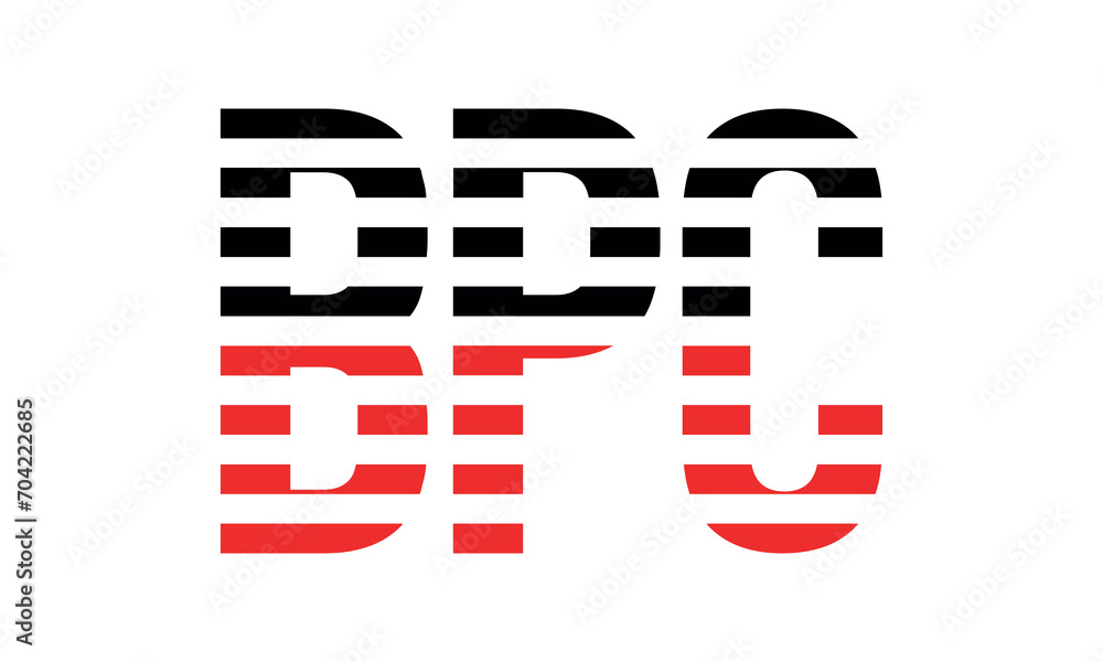 BPC three initial letter iconic line negative space minimal logo design ...