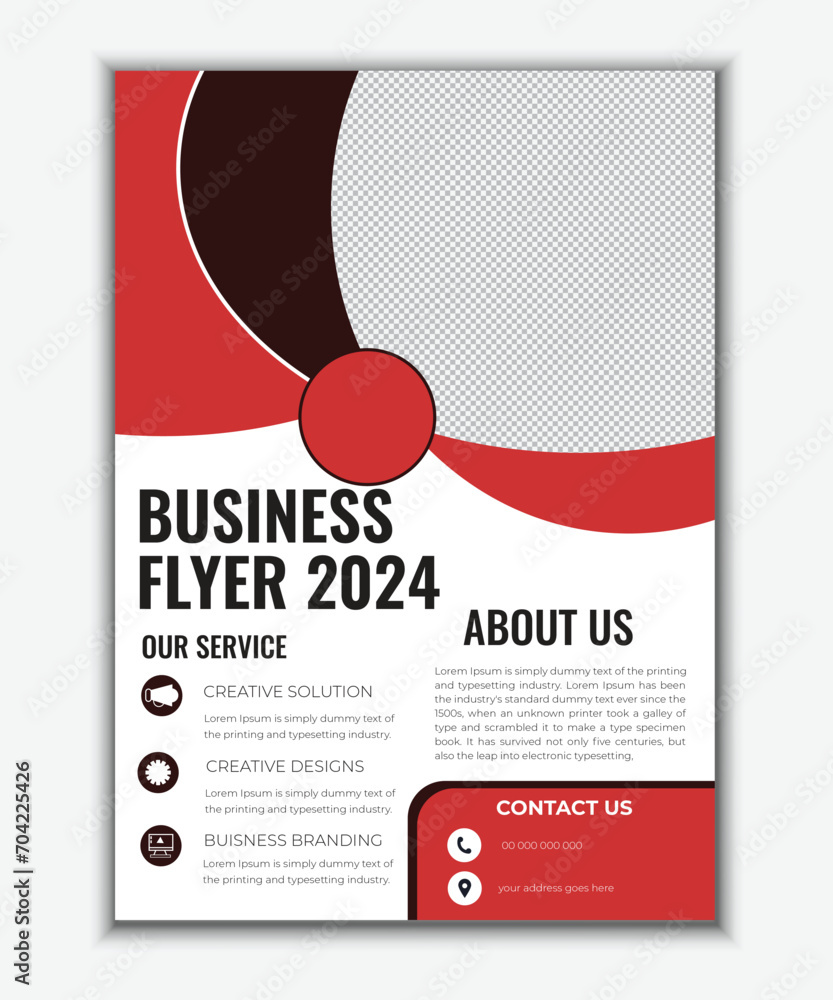 a4, ads, advertisement, agency flyer template design, blue business ...