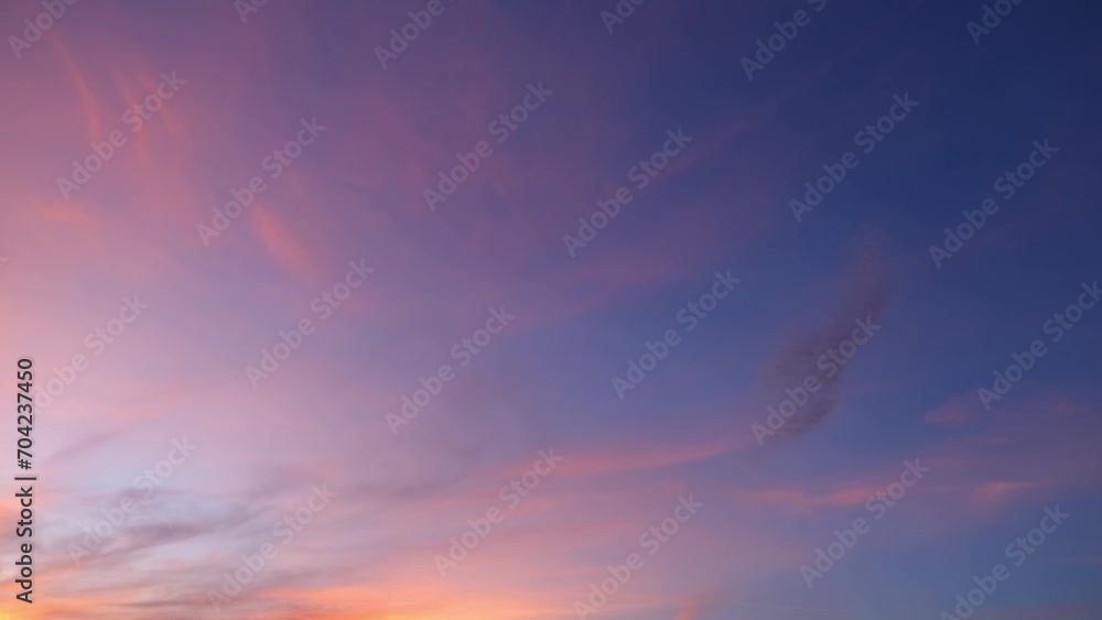 Fast-motion photography captures a dynamic sunset, where the sky morphs ...