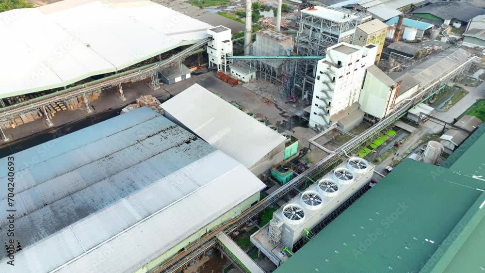 Vidéo Stock The exterior of the paper and packaging factory resembles a ...