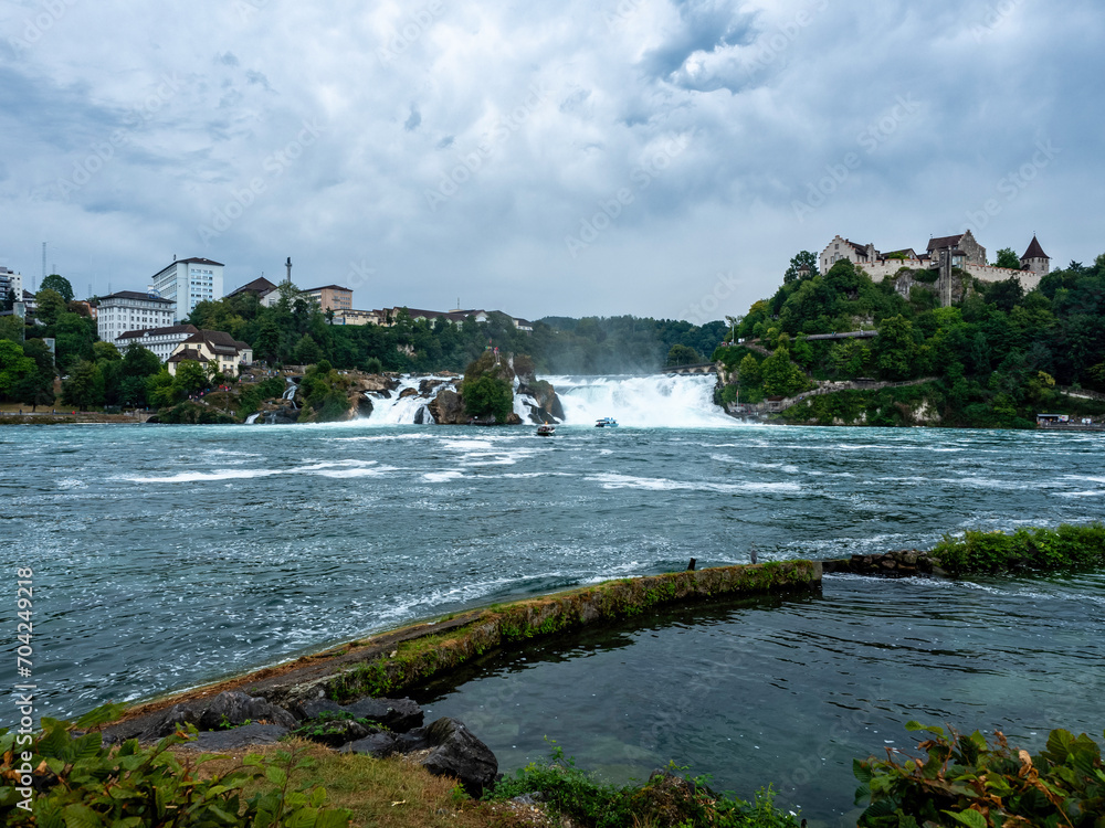 Rhein fall is a waterfall on the Rhine River in Switzerland, on the ...