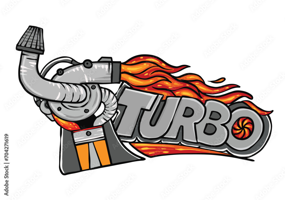 Turbo Engine Logo Vector Eps 10 Stock Vector | Adobe Stock