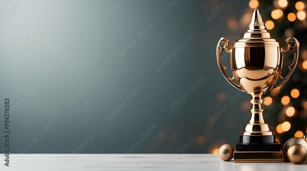 Bronze trophy with copy space wallpaper, Third-place achievement ...