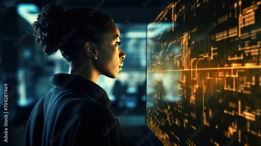 black female developer Digital transformation concepts, systems ...