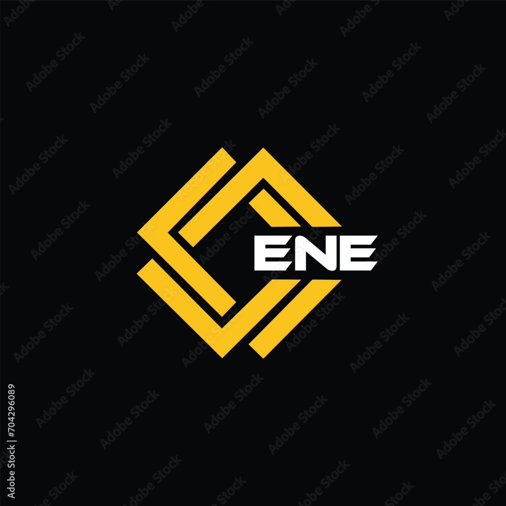 ENE letter design for logo and icon.ENE typography for technology ...