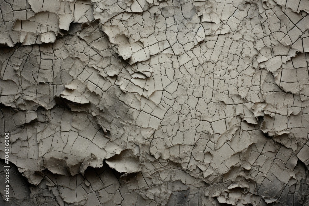 A detailed view of peeling paint on a wall, revealing layers of worn ...