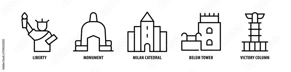 Victory Column, Belem Tower, Milan Cathedral, Monument, Liberty ...