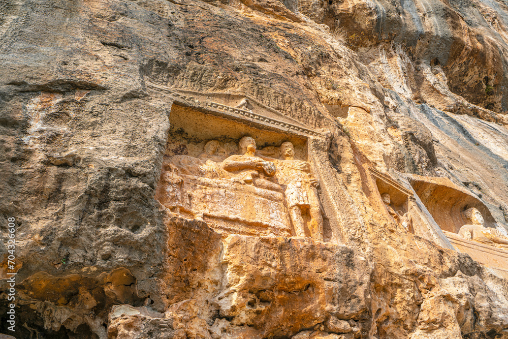 Adamkayalar (literally "man-rocks") is a location in Mersin, Turkey ...