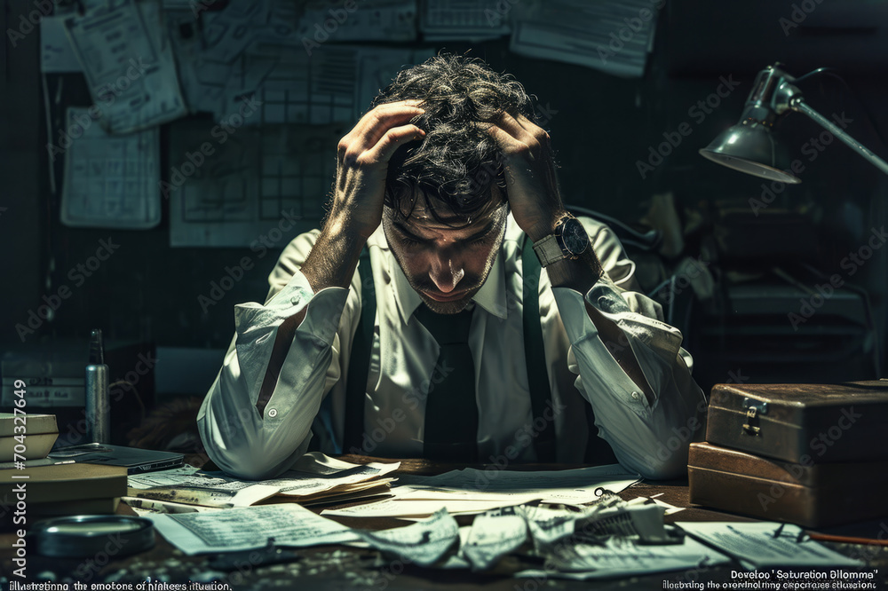 The overwhelming intensity of emotions experienced by a business person ...