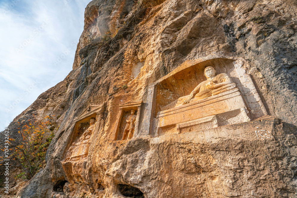 Adamkayalar (literally "man-rocks") is a location in Mersin, Turkey ...