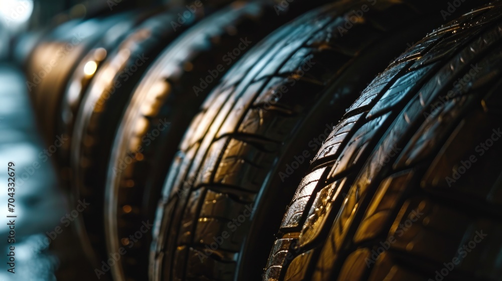 A straight line of tires placed one after another. Can be used to ...