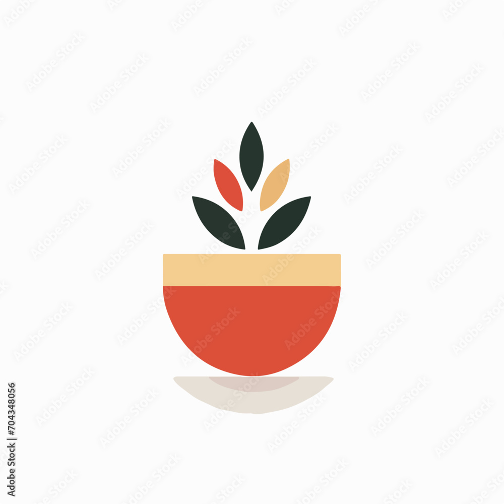 Pot in cartoon, doodle style. Isolated 2d vector illustration in logo ...