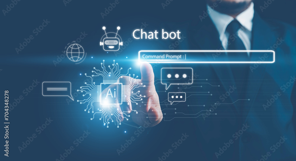 Chatbot Chat with AI, Ai tech, Digital chatbot, robot application ...