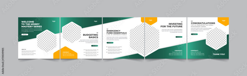 Financial coaching social media carousel, Instagram carousel template ...