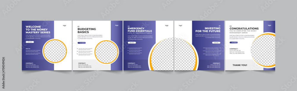 Financial coaching social media carousel, Instagram carousel template ...