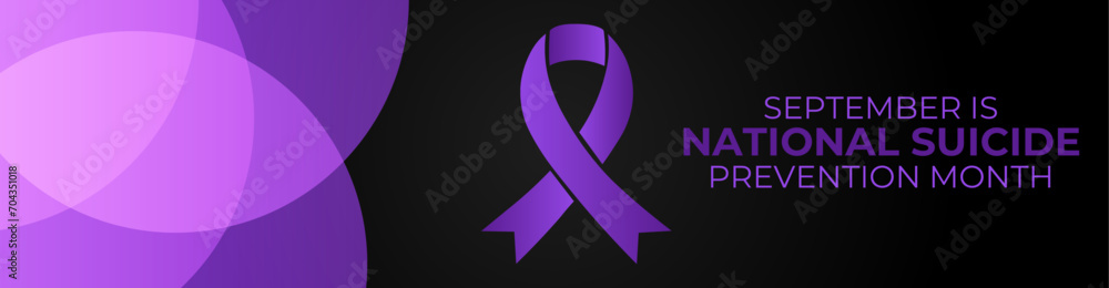 Vector illustration on the theme of National suicide prevention month ...