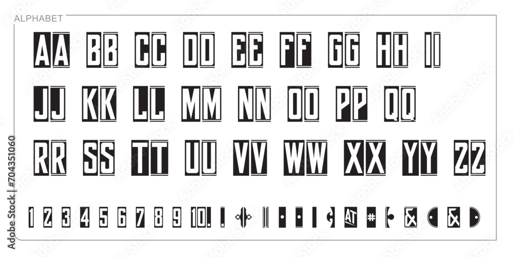 Vetor de Alphabet Split Monogram, Split Letter Monogram, Alphabet Frame ...