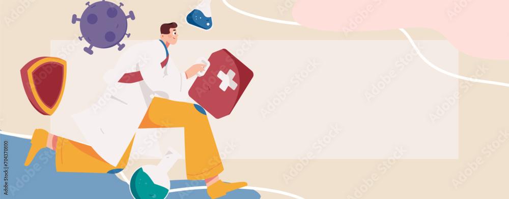 Medical characters fighting the epidemic flat vector concept operation ...