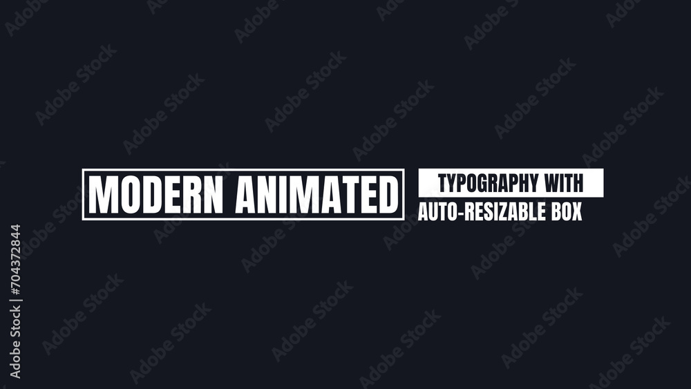 Modern Animated Typography with Auto - Resizable Box Stock Template ...
