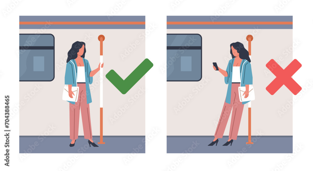 Do not lean on handrail, but hold on to handrail while driving. Metro ...