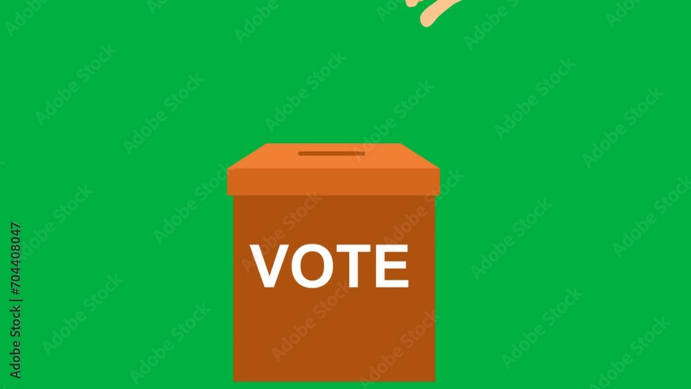 election day on animated ballot box with green screen Stock Video ...