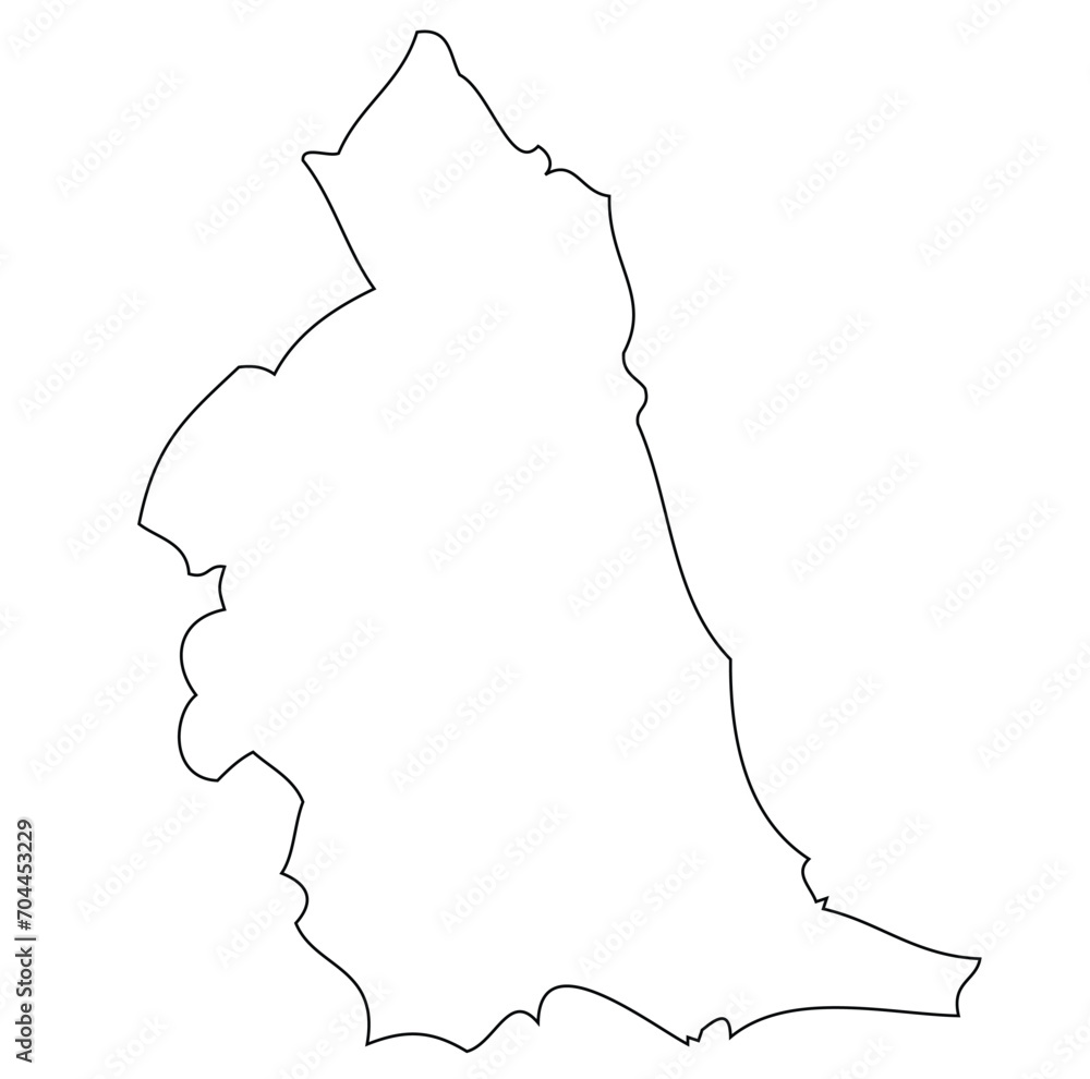 North East England - map of the region of the country England Stock ...