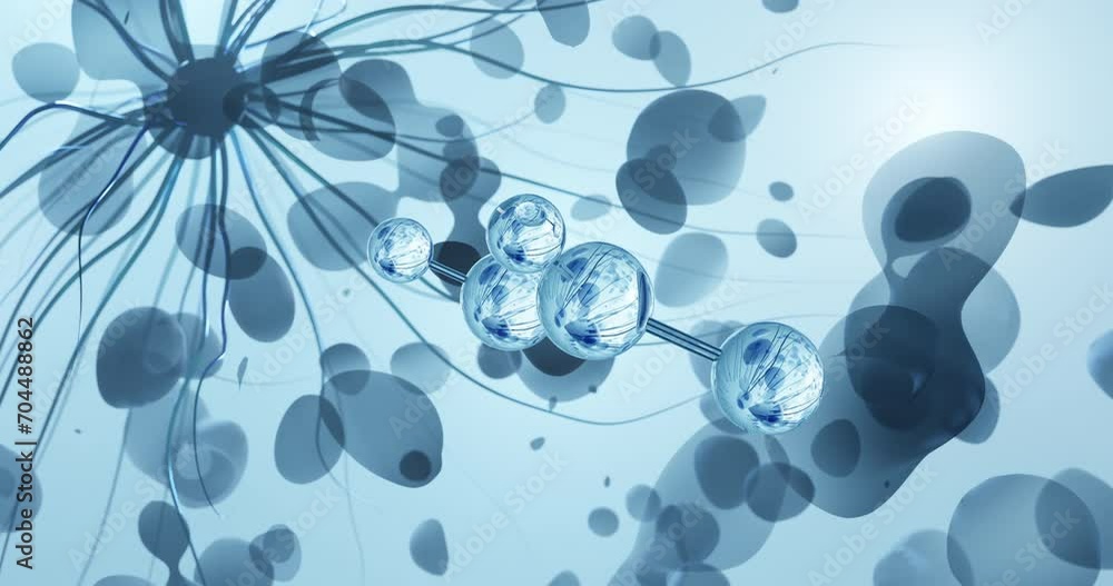 Formic acid rotating molecular 3d structure ball-and-stick model ...