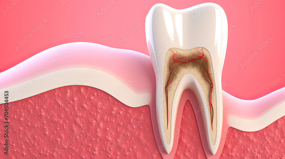 Cross section of teeth anatomy. , world Oral day, world dentist day, an ...