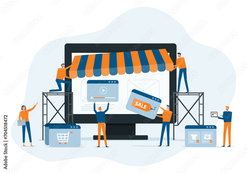 business people team working developer and designer team create an ...