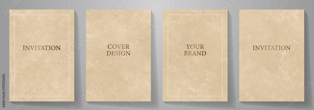 Beige texture set art vector background for cover design, poster, cover ...