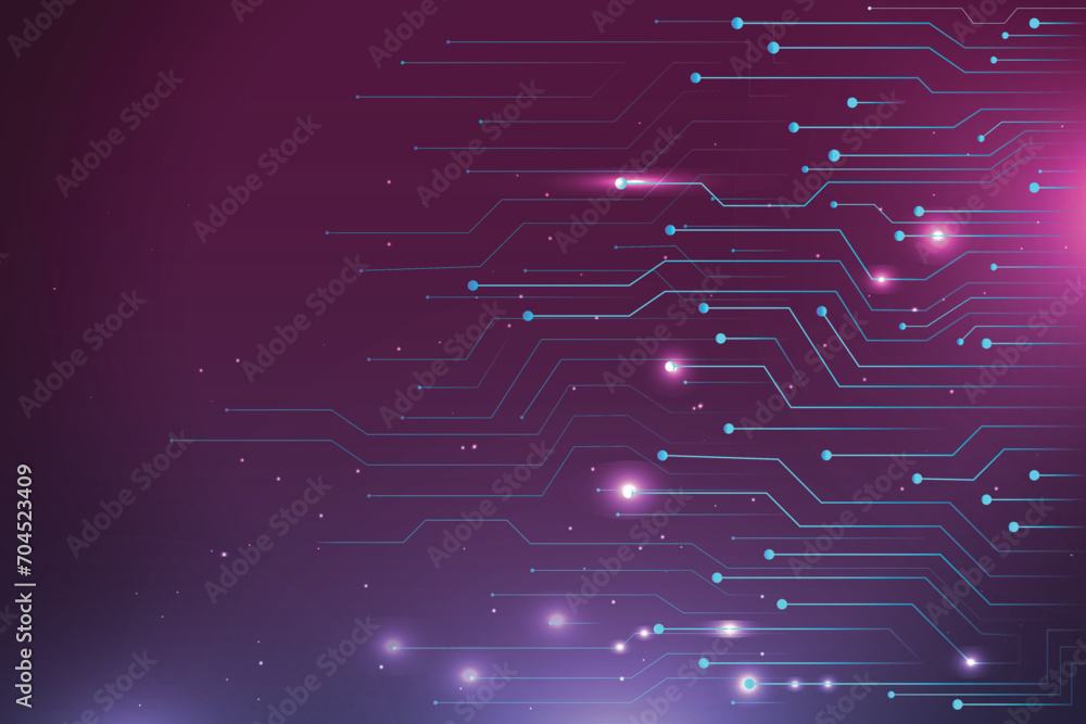 Abstract technology Vector background on the theme of digital. Dark ...